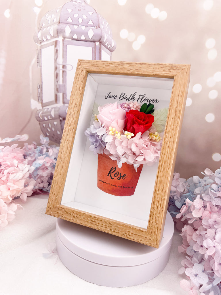 June Birth Flower Everlasting Rose Frame | Floever